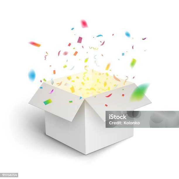 Kotak Hadiah Putih Confetti Ledakan Dekorasi Paket Kotak Hadiah Kejutan ... Kotak Hadiah Putih Confetti Ledakan Dekorasi Paket Kotak Hadiah Kejutan ...