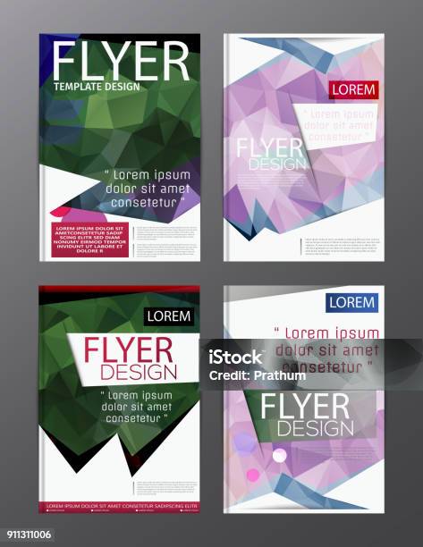 Templat Desain Tata Letak Laporan Tahunan Flyer Leaflet Latar Belakang