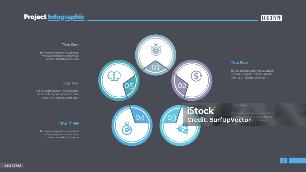 5 옵션 팀웍 슬라이드 서식 파일 5명에 대한 스톡 벡터 아트 및 기타 이미지 5명 가리키기 개념 Istock