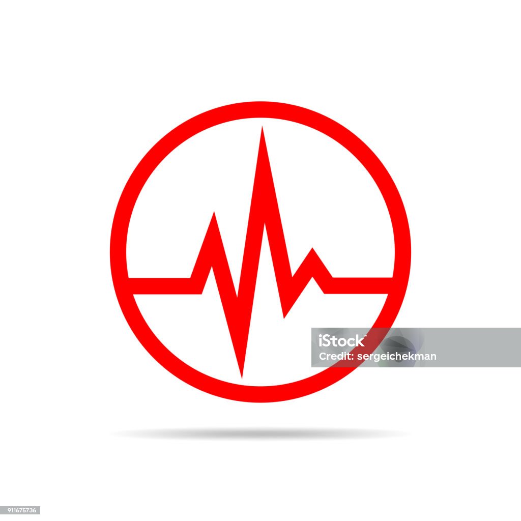Herzschlagzeichen Im Kreis Vektorillustration Stock Vektor Art und mehr ... Herzschlagzeichen Im Kreis Vektorillustration Stock Vektor Art und mehr ...