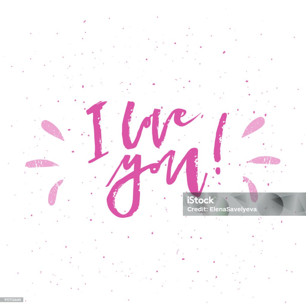 I Love You Handlettering Quote Stock Illustration Download Image Now Art Calligraphy