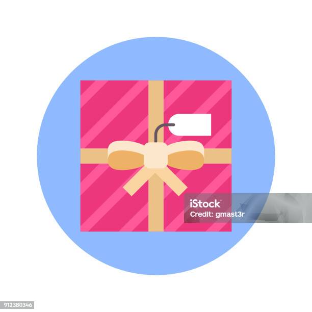 Ikon Tampilan Atas Kotak Hadiah Pada Latar Belakang Bulat Biru ... Ikon Tampilan Atas Kotak Hadiah Pada Latar Belakang Bulat Biru ...