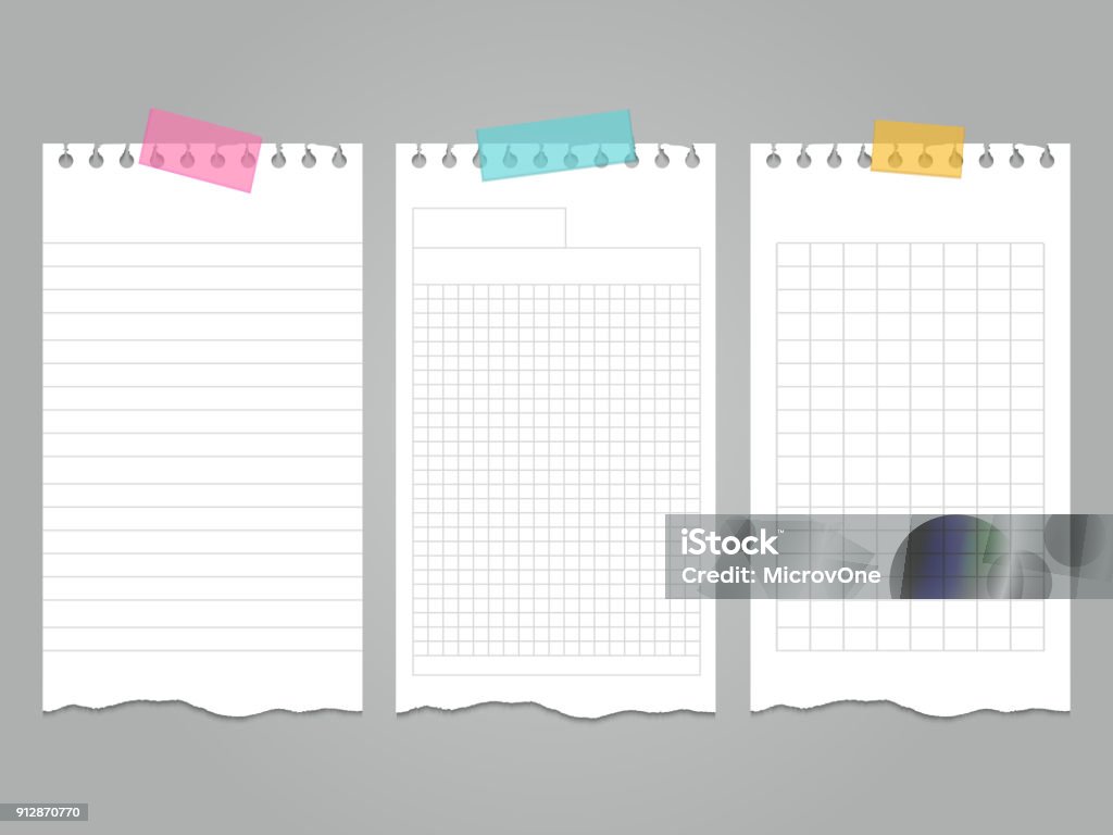 Templat Halaman Buku Catatan Berjajar Robek Untuk Catatan Atau Memo ... Templat Halaman Buku Catatan Berjajar Robek Untuk Catatan Atau Memo ...