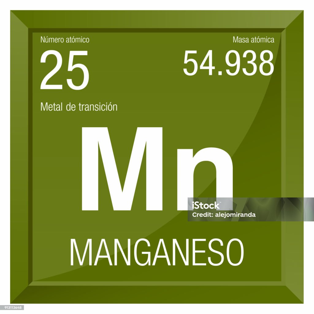 Ilustración de Símbolo De Manganeso Manganeso En Español Elemento ... Ilustración de Símbolo De Manganeso Manganeso En Español Elemento ...