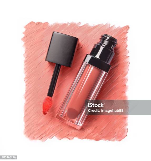 Lip Gloss 흰색 바탕에 그림자와 립글로스에 대한 스톡 사진 및 기타 이미지 립글로스 0명 립스틱 Istock