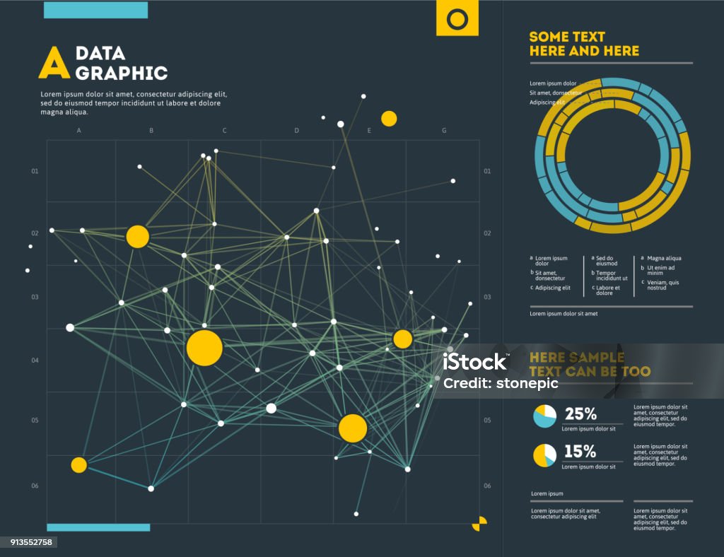 Infografis Futuristik Desain Estetika Informasi Visualisasi Grafik Utas