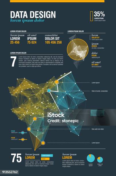 Infografis Futuristik Desain Estetika Informasi Visualisasi Grafik Utas