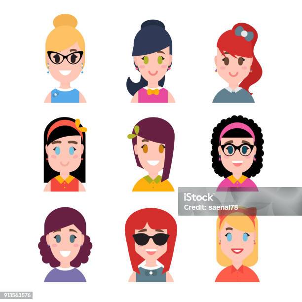 Bergaya Gadisgadis Muda Dan Wanita Muda Yang Cantik Avatar Dengan Gaya