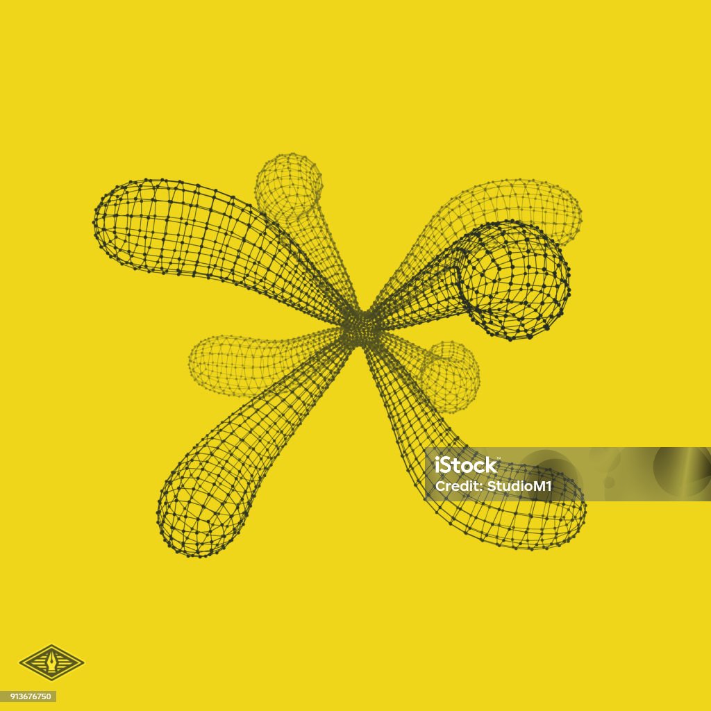 Molecule Graphic Design 3d Vector Illustration Connection Structure For