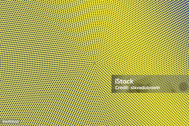 Biru Kuning Bertitik Latar Belakang Vektor Halftone Template Banner