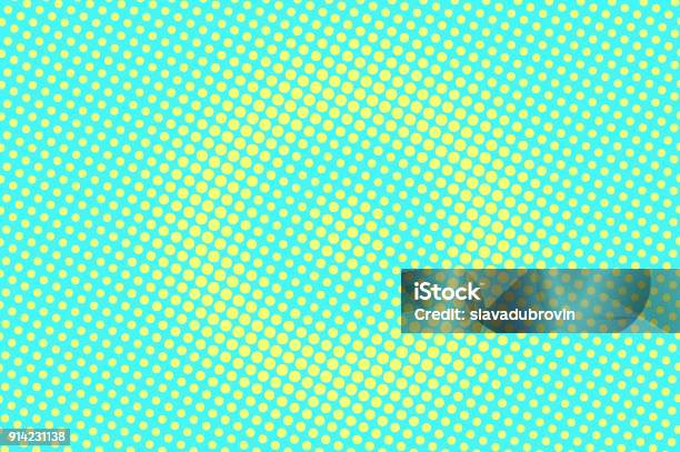 Biru Kuning Bertitik Latar Belakang Vektor Halftone Template Banner