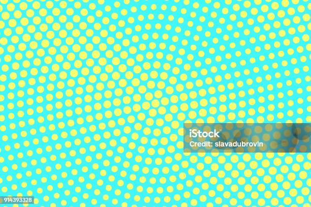 Biru Kuning Bertitik Latar Belakang Vektor Halftone Template Banner