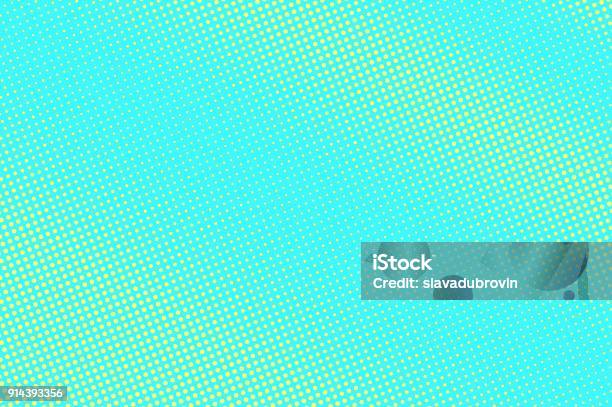 Biru Kuning Bertitik Latar Belakang Vektor Halftone Template Banner