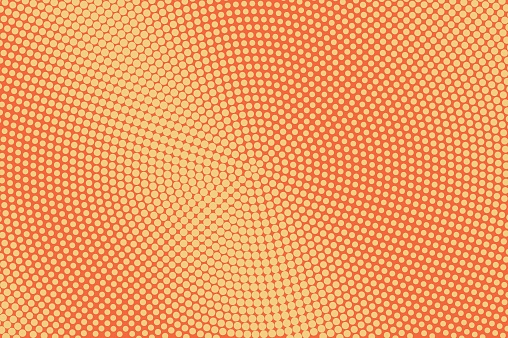 Oranye Bertitik Latar Belakang Halftone Vector Template Banner Halftone
