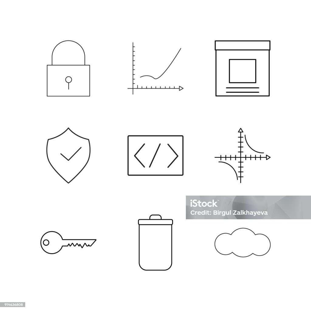 Kumpulan Ikon Linear Penting Ikon Kerangka Sederhana Ilustrasi Stok ... Kumpulan Ikon Linear Penting Ikon Kerangka Sederhana Ilustrasi Stok ...