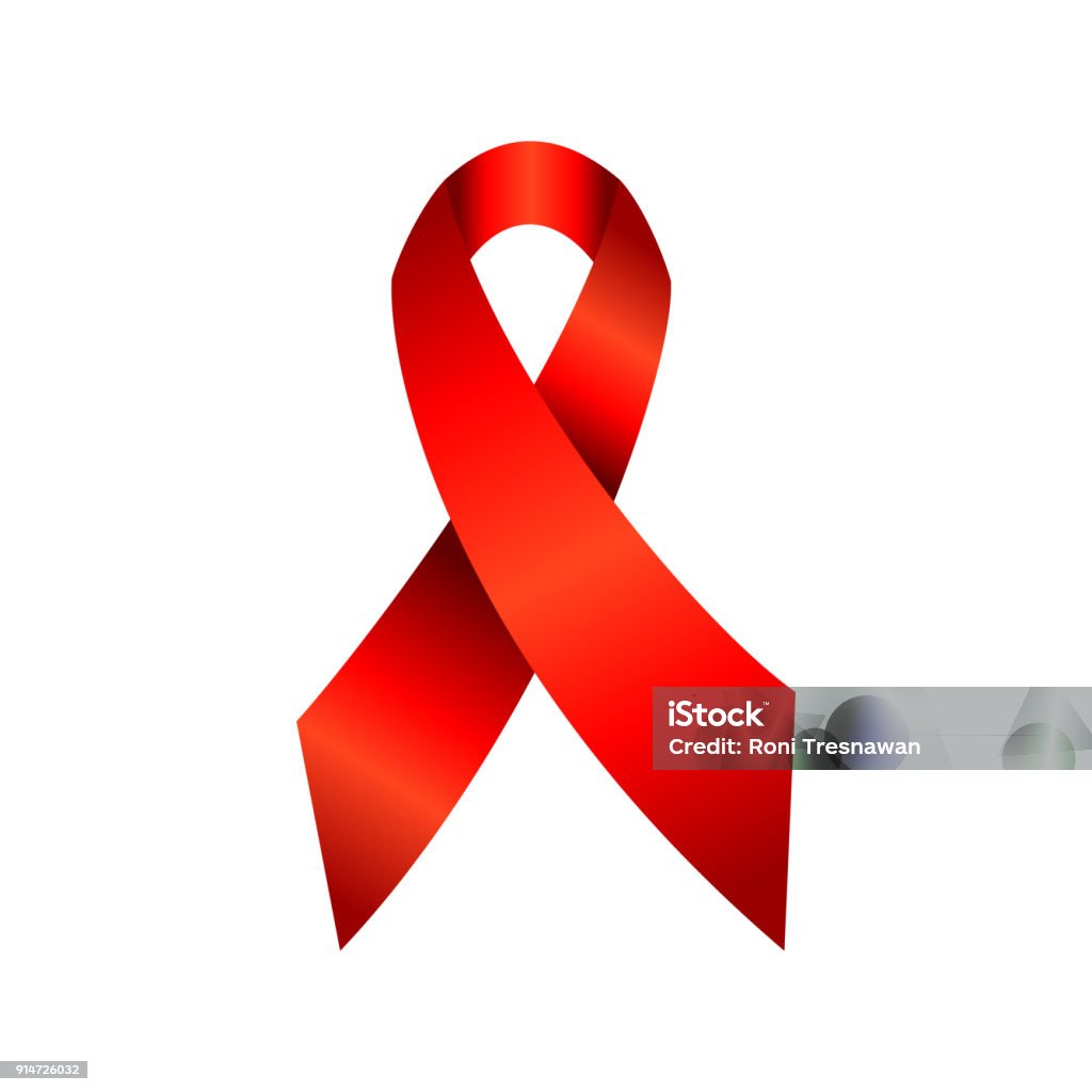 Simbol Pita Merah Kesadaran Hiv Aids Ilustrasi Stok Unduh Gambar