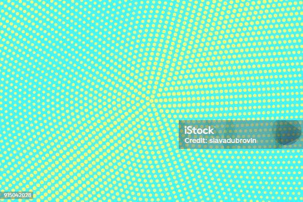 Biru Kuning Bertitik Latar Belakang Vektor Halftone Template Banner