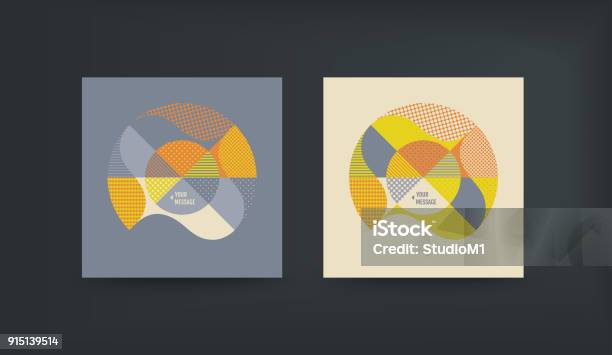 Templat Desain Sampul Desain Geometris Berwarnawarni Abstrak Ilustrasi