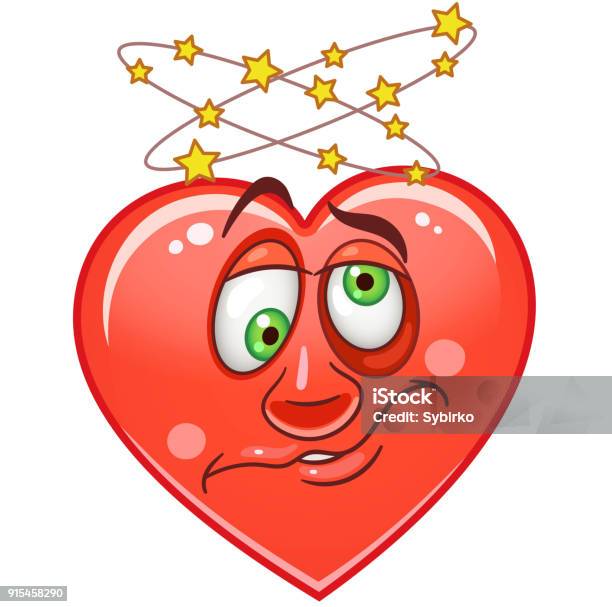 Vetores De Emoticon De Coração Desenho Vermelho E Mais Imagens De