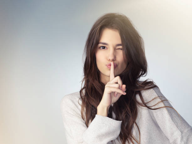 Free Stock Photo of Young woman shushing | Download Free Images and ...