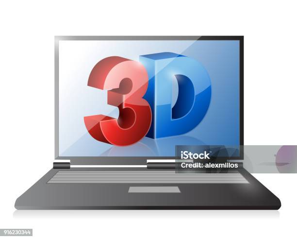 3d 화면으로 노트북입니다 화이트에 일러스트 레이 션 디자인 0명에 대한 스톡 벡터 아트 및 기타 이미지 0명 노트북