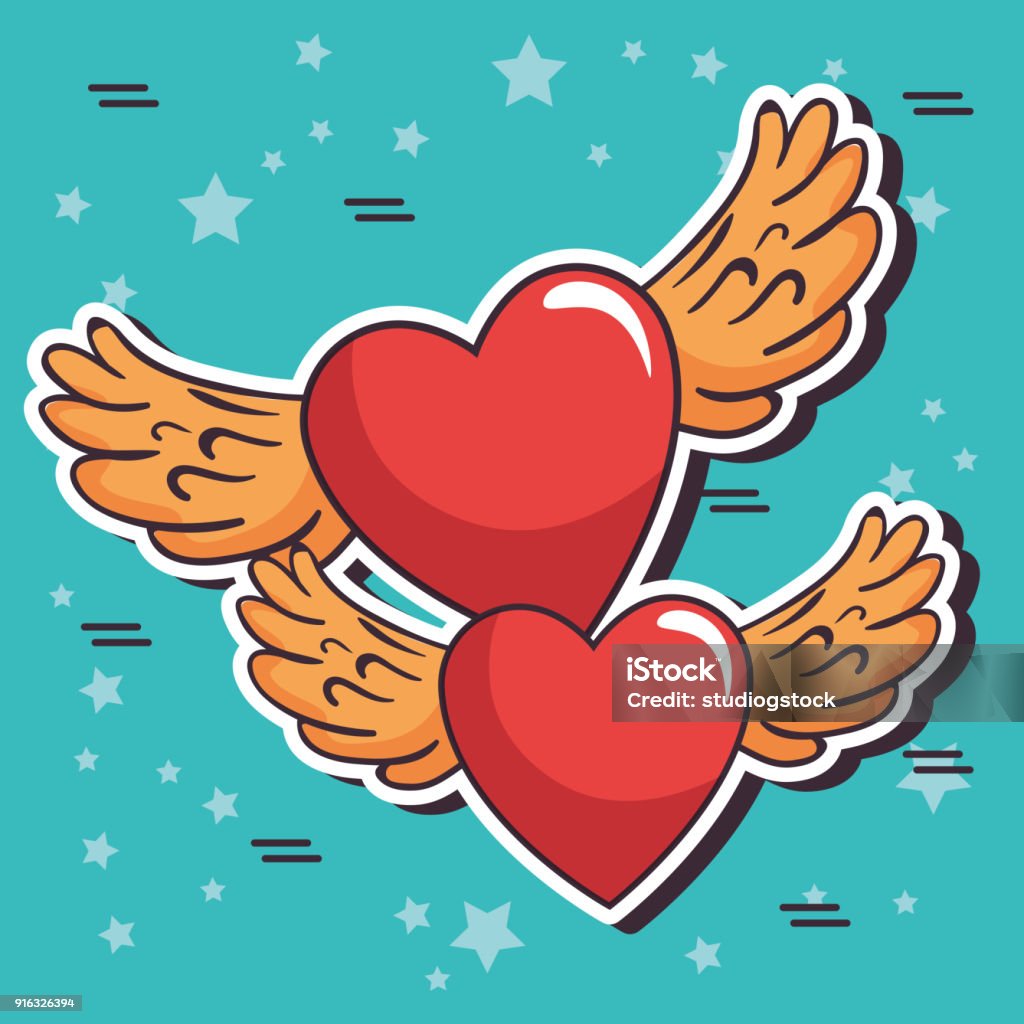 Love Cute Pop Art Stock Illustration Download Image Now Art Badge