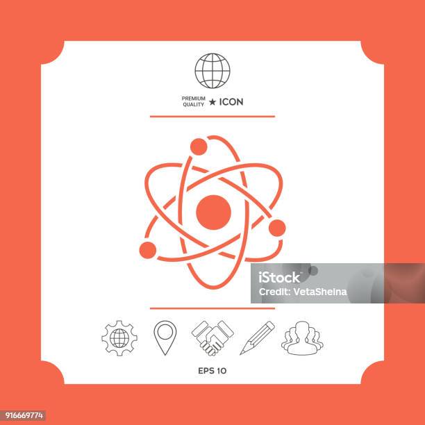 Simbol Atom Ikon Sains Ilustrasi Stok Unduh Gambar Sekarang Air Baja Barang Antik Kuno
