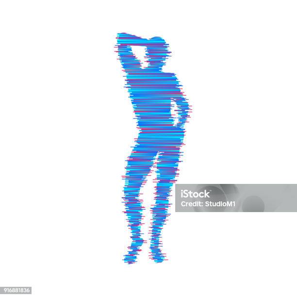 Homme De Pensée Silhouette Dun Homme Debout Illustration Vectorielle