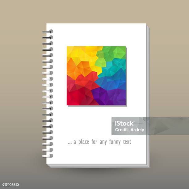 Sampul Vektor Buku Harian Atau Notebook Dengan Cincin Spiral Binder