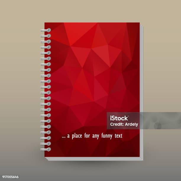 Sampul Vektor Buku Harian Atau Notebook Dengan Cincin Spiral Binder