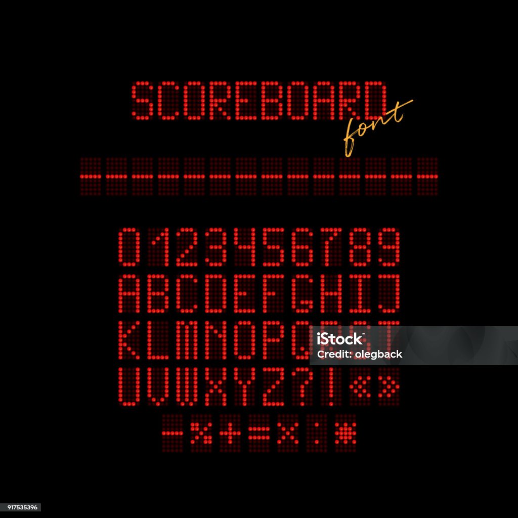 Scoreboard Numbers Font
