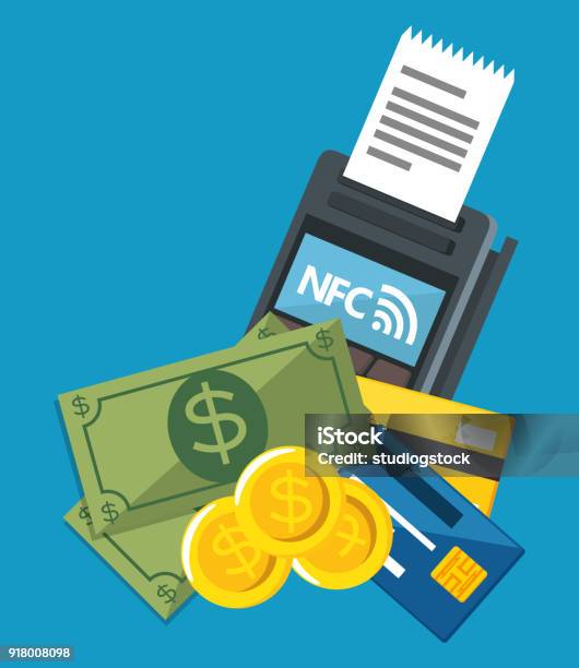 Nfc 기술 컨셉 디자인 개념에 대한 스톡 벡터 아트 및 기타 이미지 개념 계산대 고객 Istock