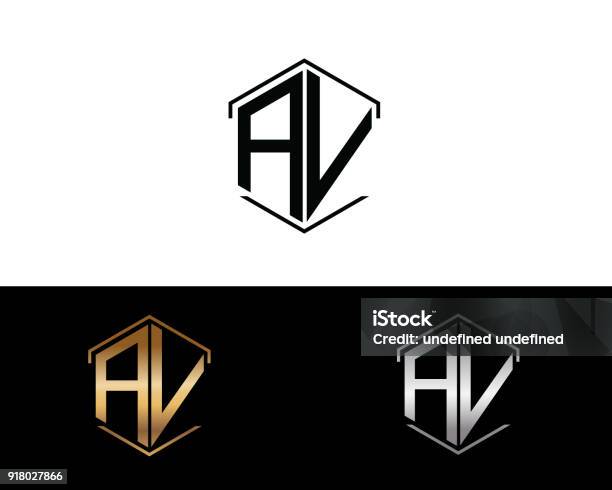 Av 육각형 모양 편지 디자인 0명에 대한 스톡 벡터 아트 및 기타 이미지 0명 개념 개념 기호 Istock