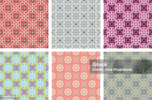 Pola Retro Mulus Dengan Kepingan Salju Set Berbagai Warna Ilustrasi ... Pola Retro Mulus Dengan Kepingan Salju Set Berbagai Warna Ilustrasi ...