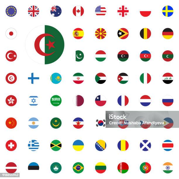 Ikon Bendera Bulat Aljazair Round World Flags Vector Ilustrasi Ikon ... Ikon Bendera Bulat Aljazair Round World Flags Vector Ilustrasi Ikon ...
