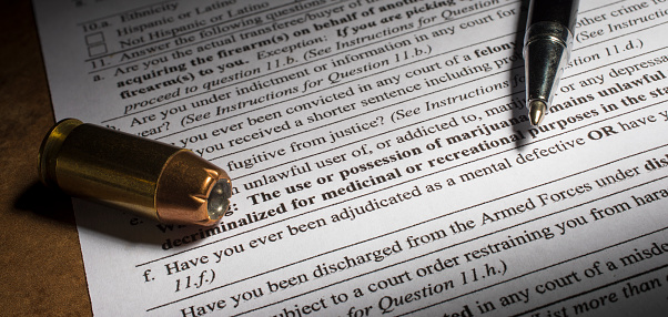 Mental Health Question On The Nics Form For A Gun Purchase Stock Photo ... Mental Health Question On The Nics Form For A Gun Purchase Stock Photo ...