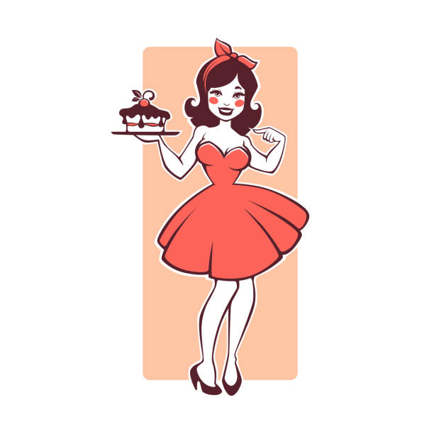 170 Pin Up Waitress Stock Illustrations Royalty Free Vector Graphics