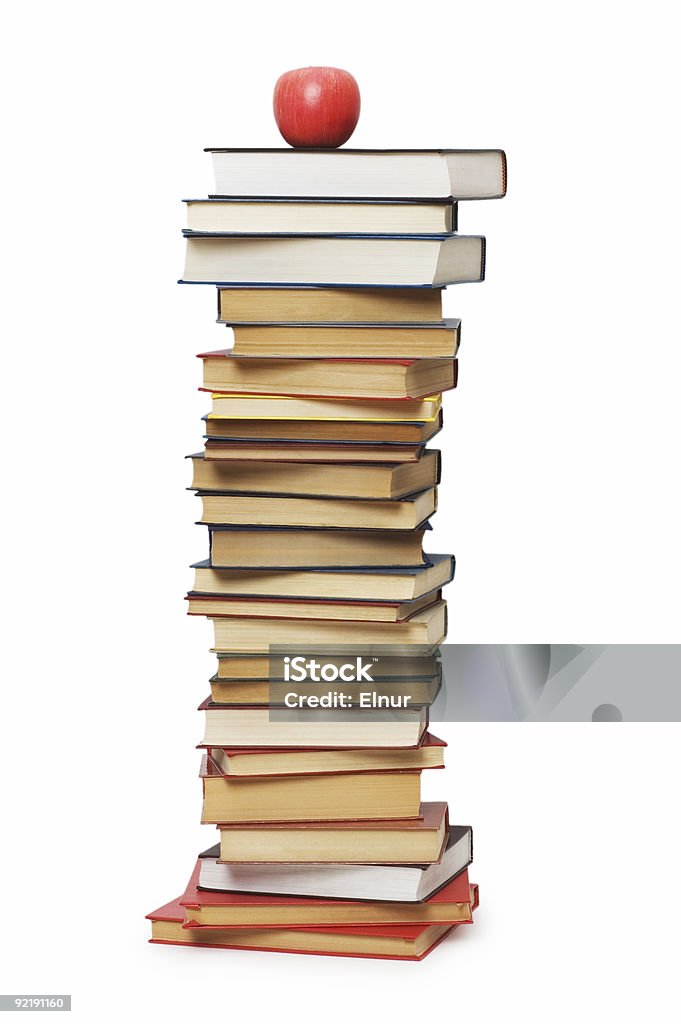 Back To School 컨셉입니다 교재들과 사과나무 0명에 대한 스톡 사진 및 기타 이미지 0명 개체 그룹 과일