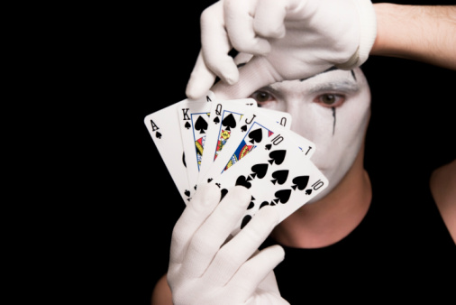 세로는 Mime 및 게임하기 카드를 검정색 바탕 10에 대한 스톡 사진 및 기타 이미지 10 Theatrical