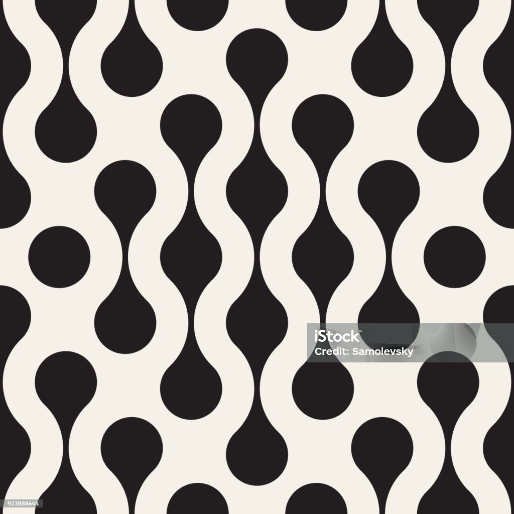 Vector Seamless Lattice Pattern Modern Stylish Texture With Monochrome