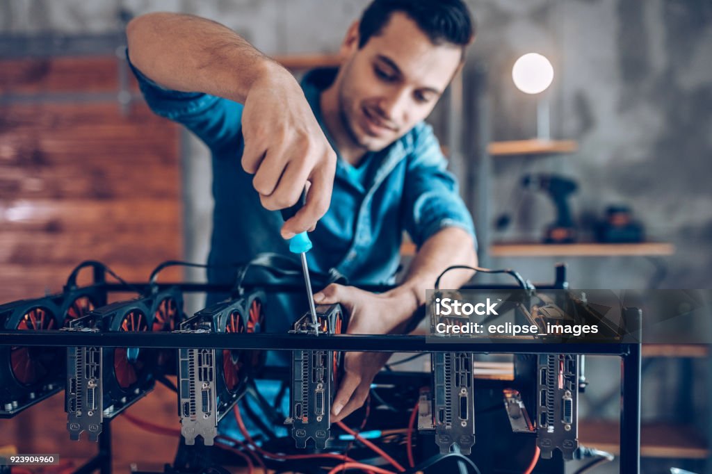 Programmer Preparing Mining Rig With Gpu Stock Photo - Download Image ... Programmer Preparing Mining Rig With Gpu Stock Photo - Download Image ...