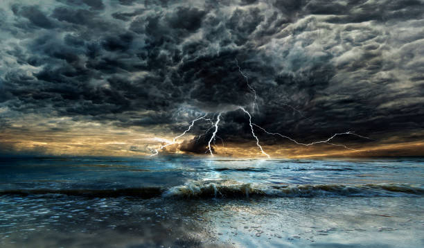 Ocean Storm Background