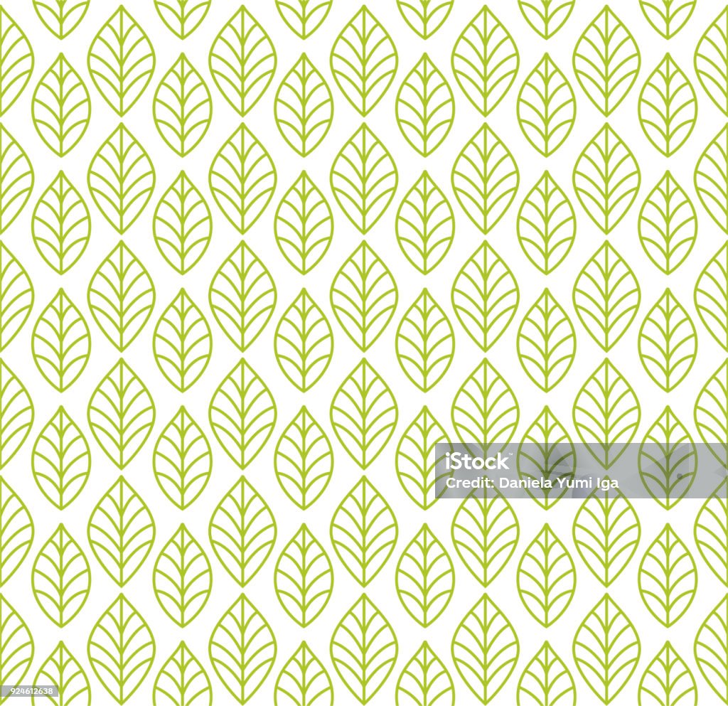 Vector Illustration Of Leaves Seamless Pattern Floral Organic