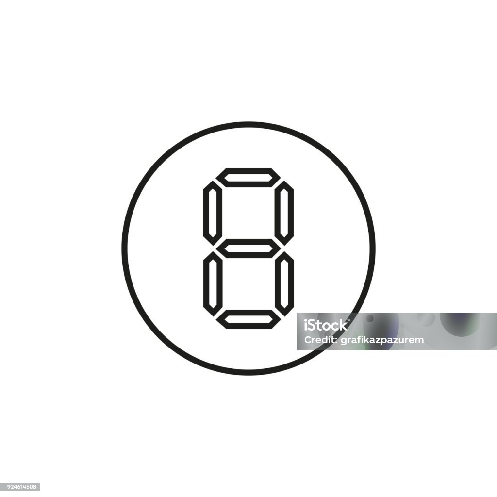 Digital Number Icon Vector Illustration Stock Illustration - Download ... Digital Number Icon Vector Illustration Stock Illustration - Download ...