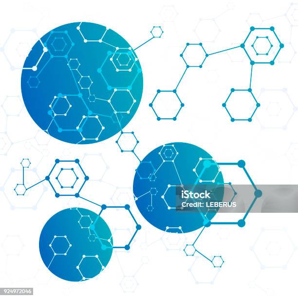 Molecular Structure Or Molecular Structural Coding Vector Illustration