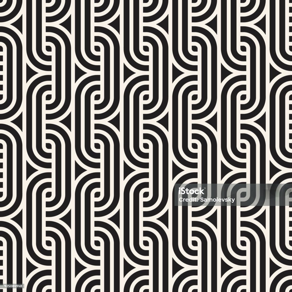 Vector Seamless Lattice Pattern Modern Stylish Texture With Monochrome