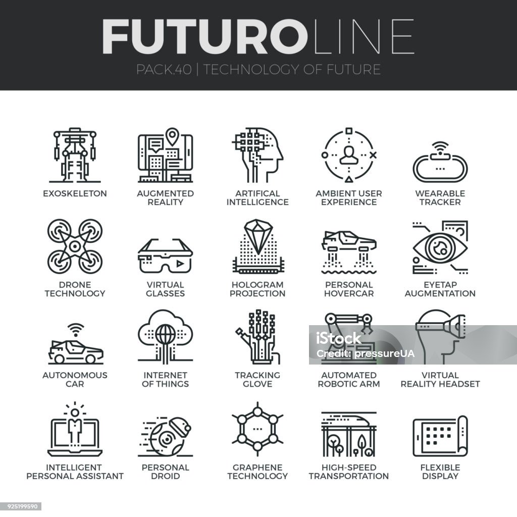 Future Technology Futuro Line Icons Set Stock Illustration - Download ... Future Technology Futuro Line Icons Set Stock Illustration - Download ...
