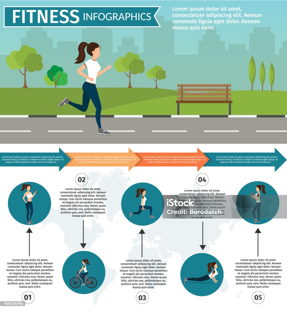 Healthy Lifestyle Horizontal Banner Vector Big Set And Fitness Sports
