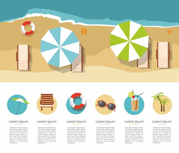 130 Tropical Island Resort Water Table Stock Illustrations Royalty