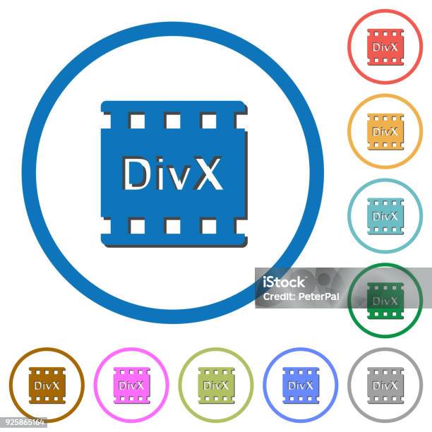 Divx 영화 형식 아이콘 그림자와 윤곽선 0명에 대한 스톡 벡터 아트 및 기타 이미지 0명 그림자 단순함 Istock